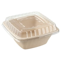 [150 Pack] 32oz Compostable Square Container Eco Friendly Bowls with ...