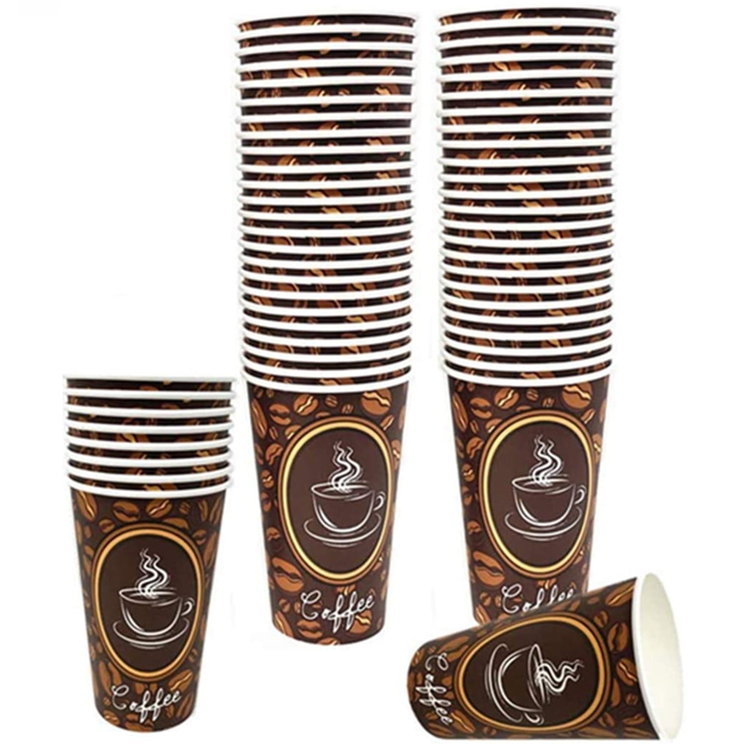 50 Count - 16oz Quality Disposable Paper Hot Coffee Cups, Perfect For ...