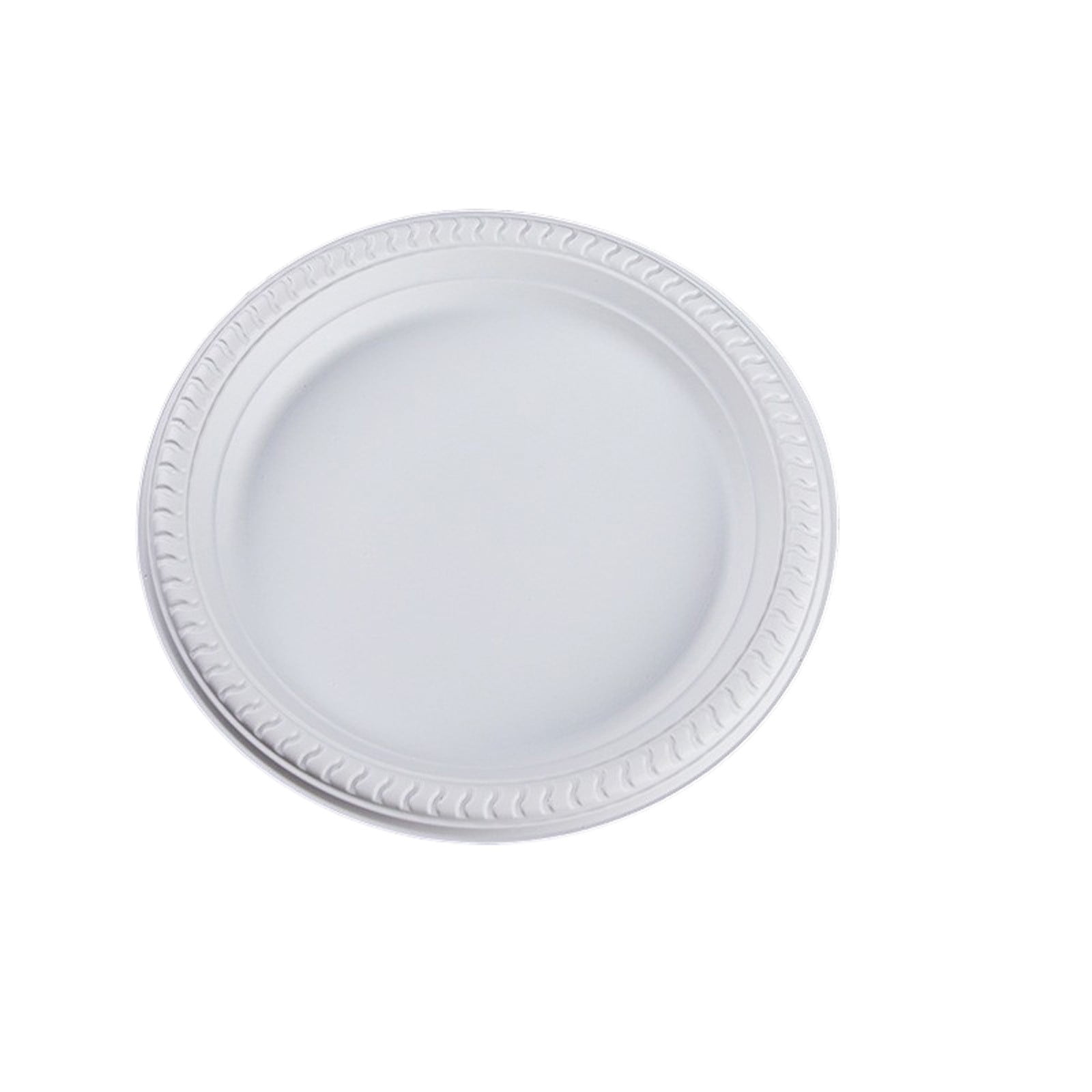 50 Count 8" White Plastic Plates Disposable Heavy Duty for Weddings ...