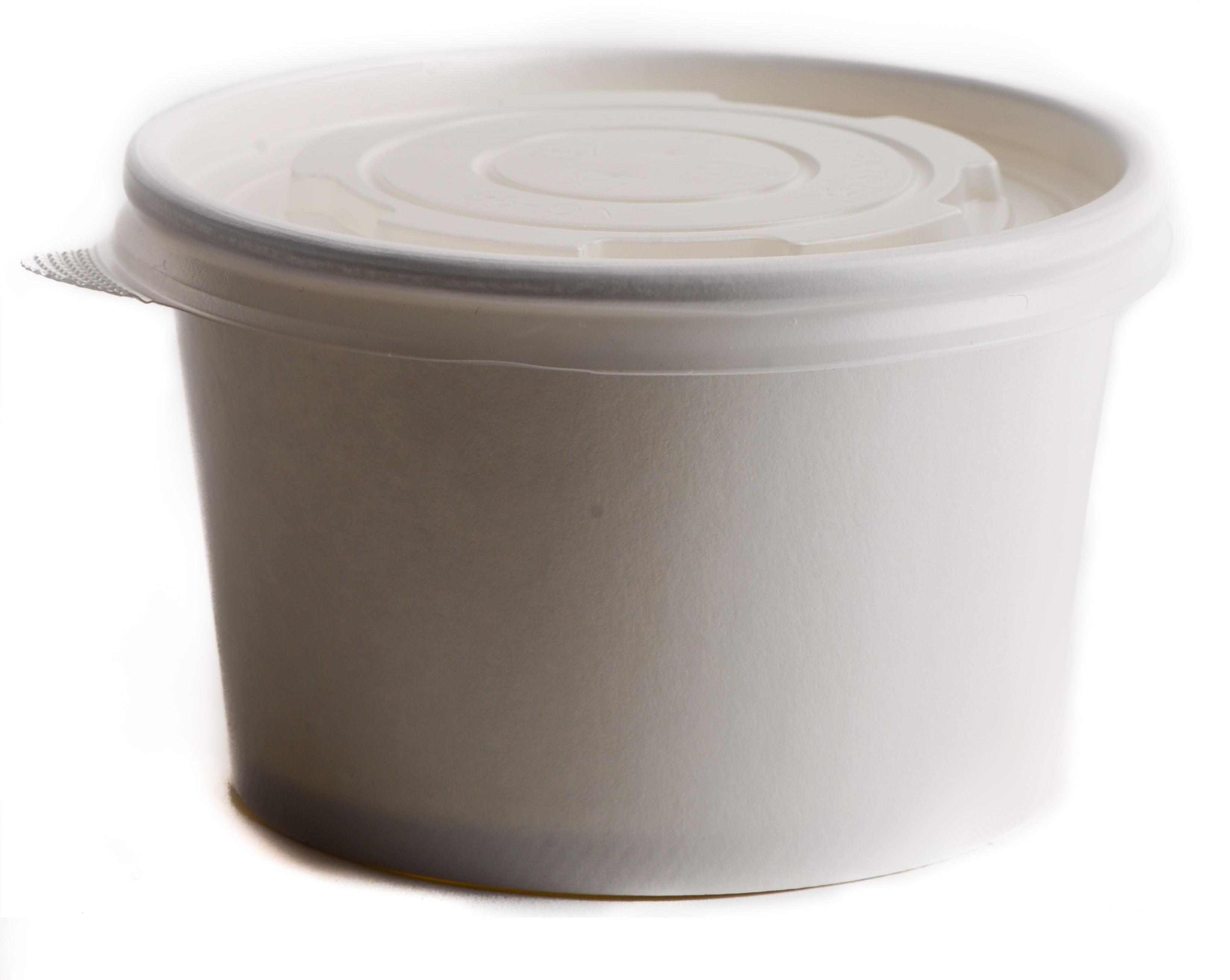 [50 Count] 8 oz Disposable White Paper Soup Containers with Plastic ...