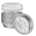 [50 Count 9 Inch Disposable Round Aluminum Foil Pans with Clear Plastic ...