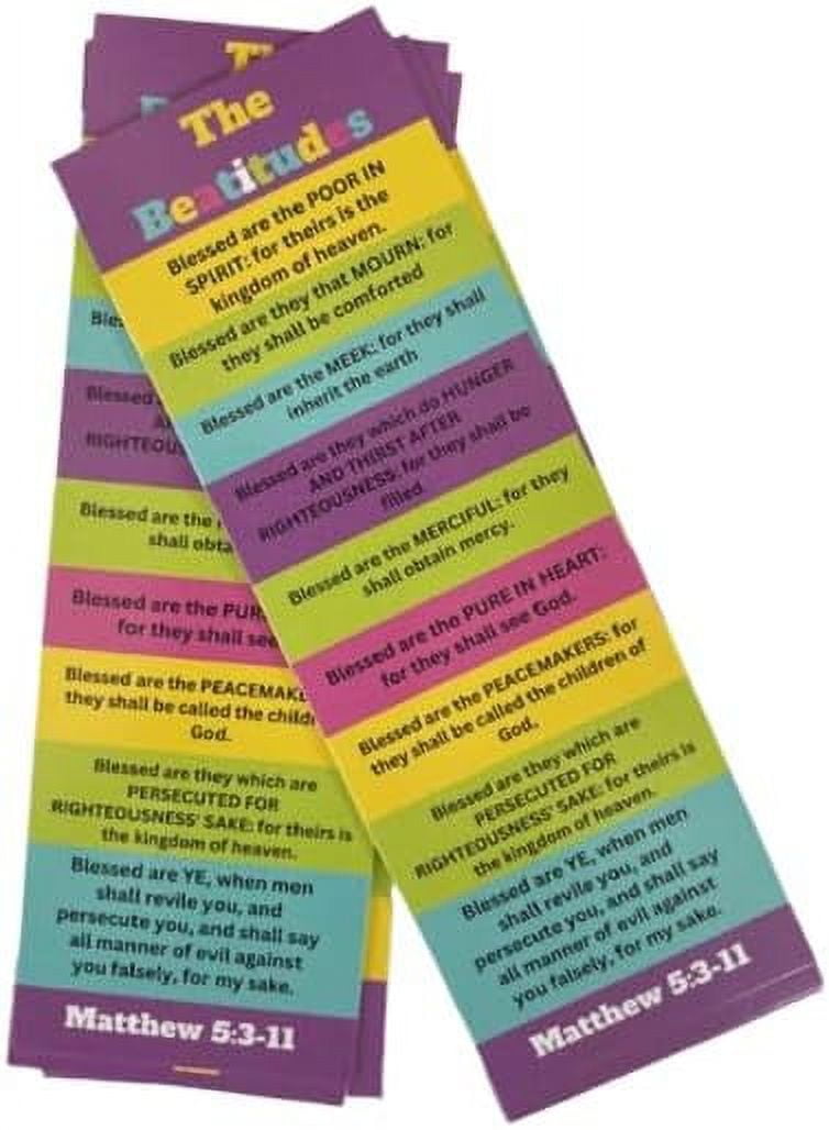 (50 Count) The Beatitudes for - and Adults Bookmarks Inspirational ...