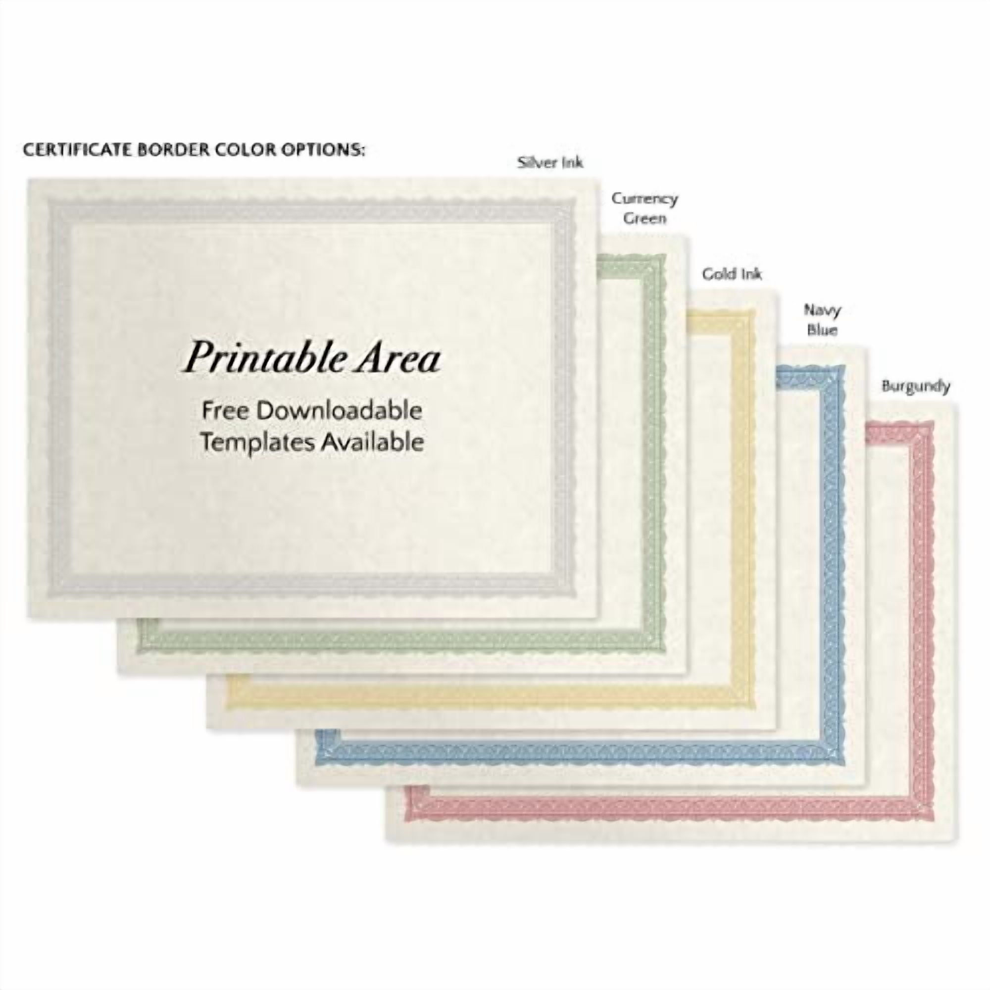 50 Count, Certificates with Pre-Printed Traditional Borders (11 x 8.5 ...