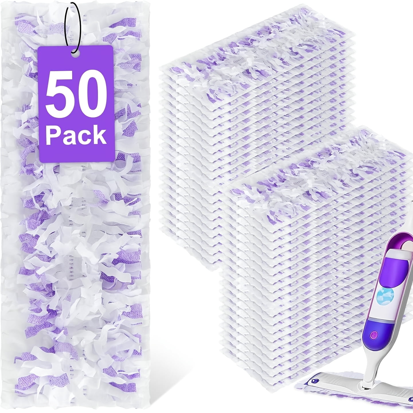 50 Count Disposable Pads Refills for Power Mop Multi-Surface And Power ...