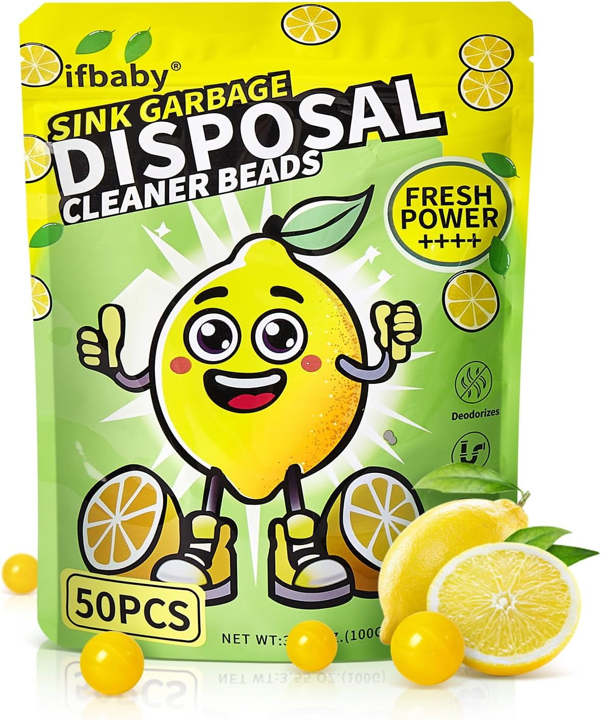 50 Count Garbage Disposal Cleaner and Deodorizer – Sink Odor Eliminator ...