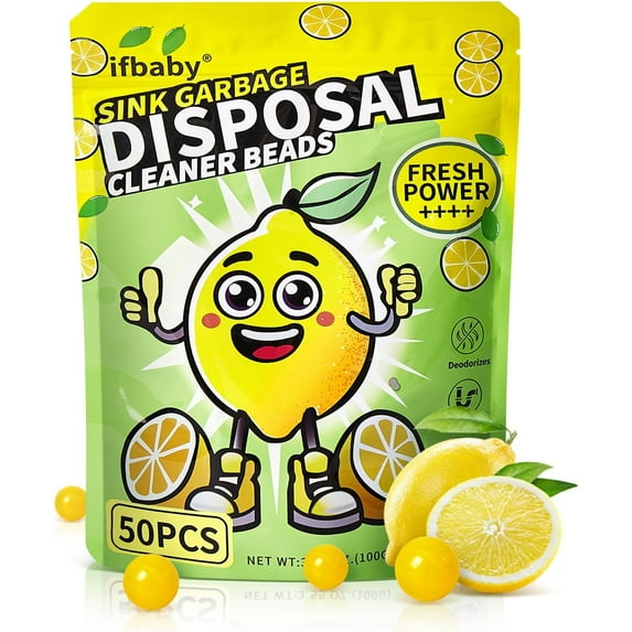 50 Count Garbage Disposal Cleaner and Deodorizer – Sink Odor Eliminator ...