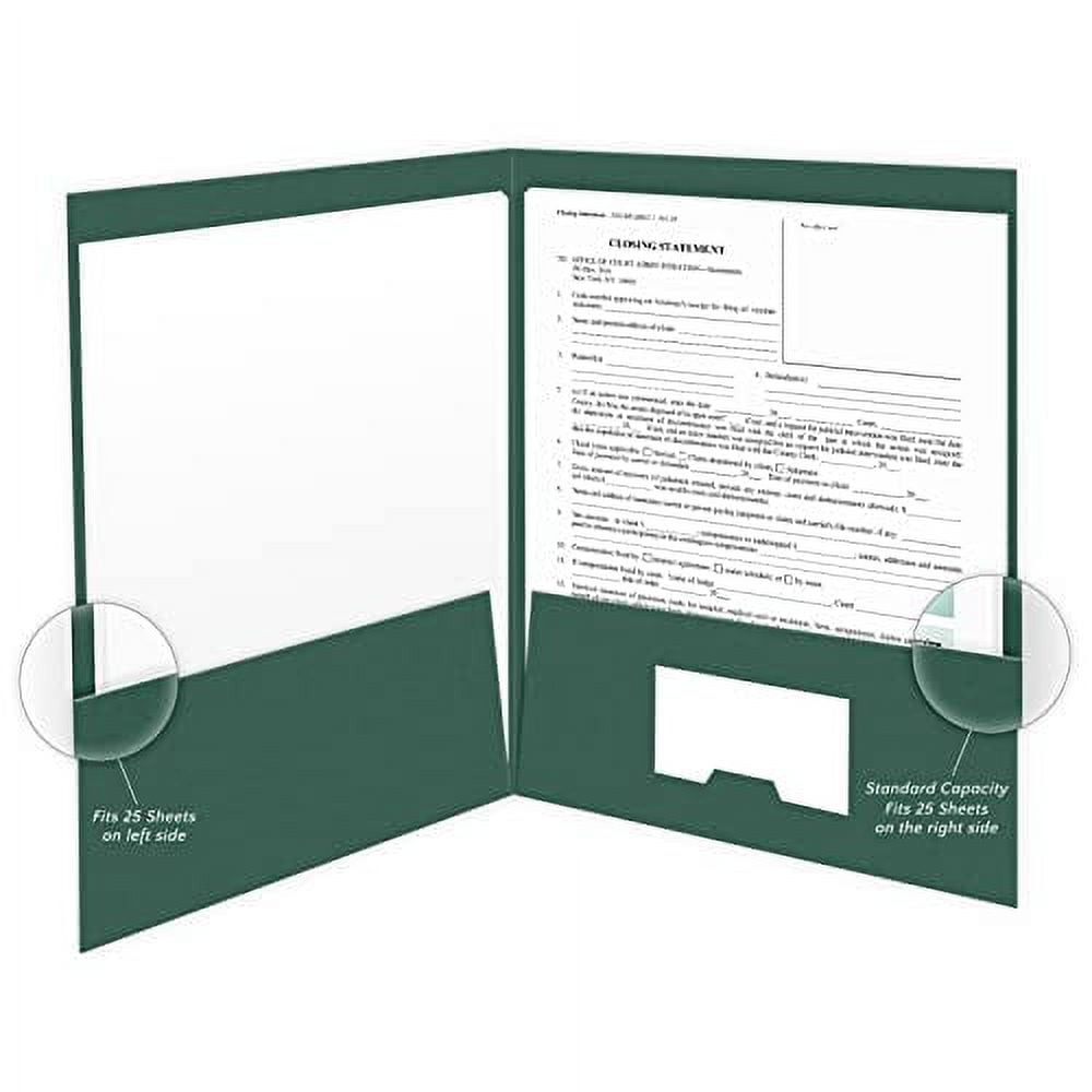 50 Count, Green, Estate Planning Documents Pocket Folders, Gold Foil ...
