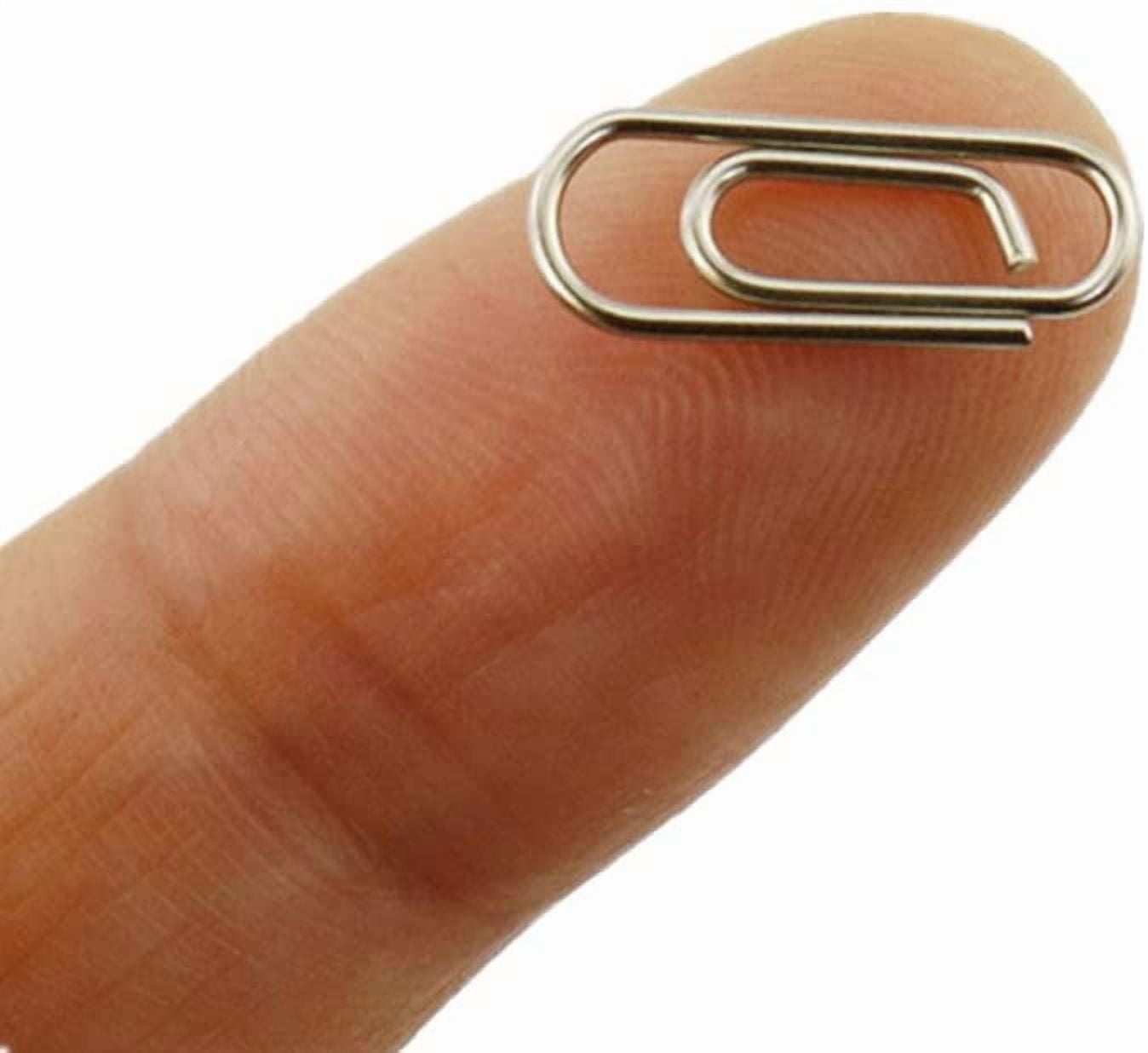 50 Count Metal Mini Paper Clips 3/5 Inch Nickelage Finishes Steel Paper ...