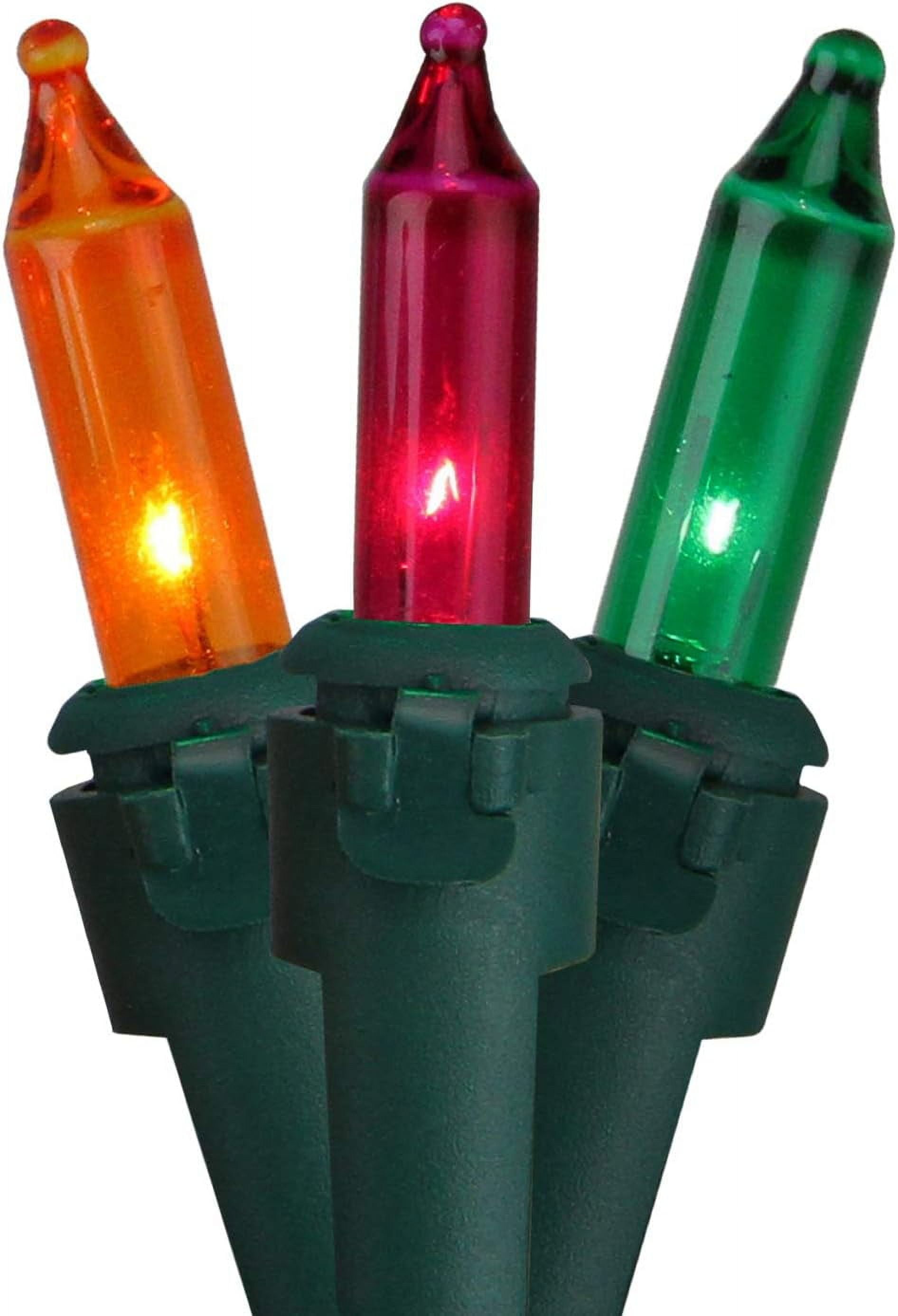 50-Count Multicolor Mardi Gras Mini Light Set, 10ft Green Wire ...