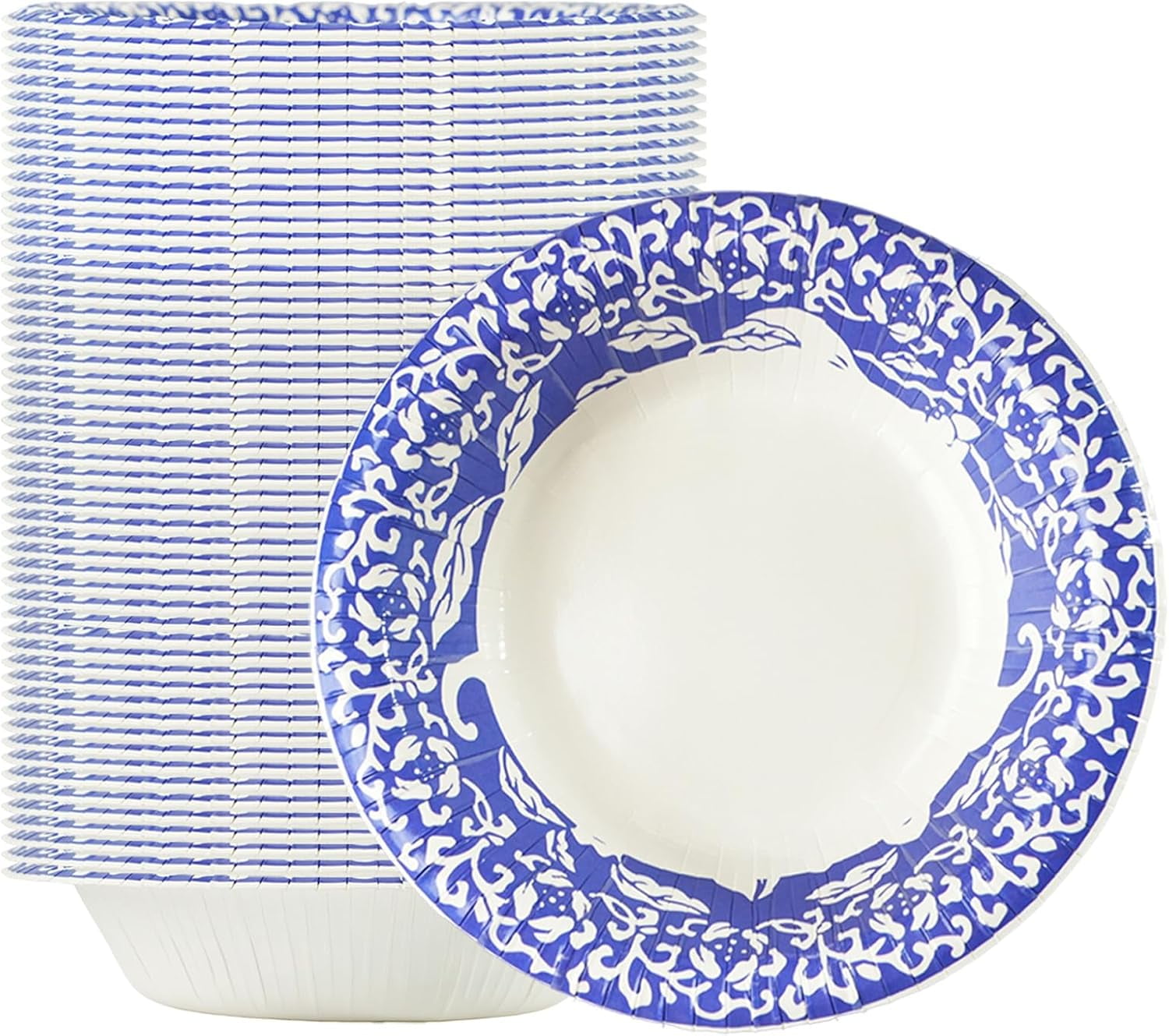 50 Count Paper Bowls, 16 Oz Disposable Bowls, Heavy Duty Bowls with ...