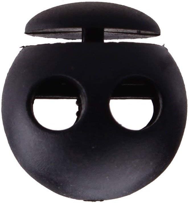 50 Count Plastic Spring Stopper Double Holes Ball Shape Cordlocks ...
