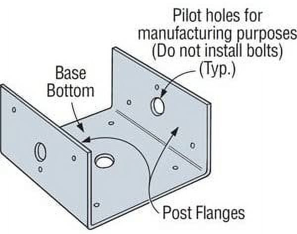 50 Count Simpson Strong-Tie BC40 4 x Post Base - Walmart.com