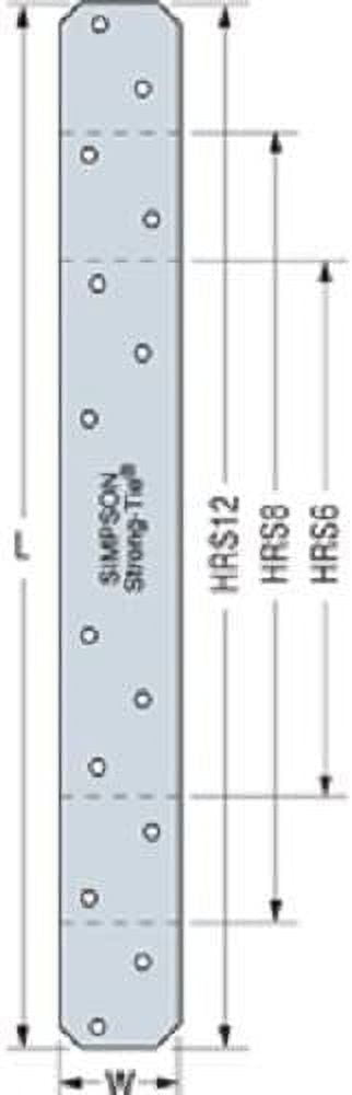 50 Count Simpson Strong-Tie HRS8 8-in Heavy Strap Tie - Walmart.com