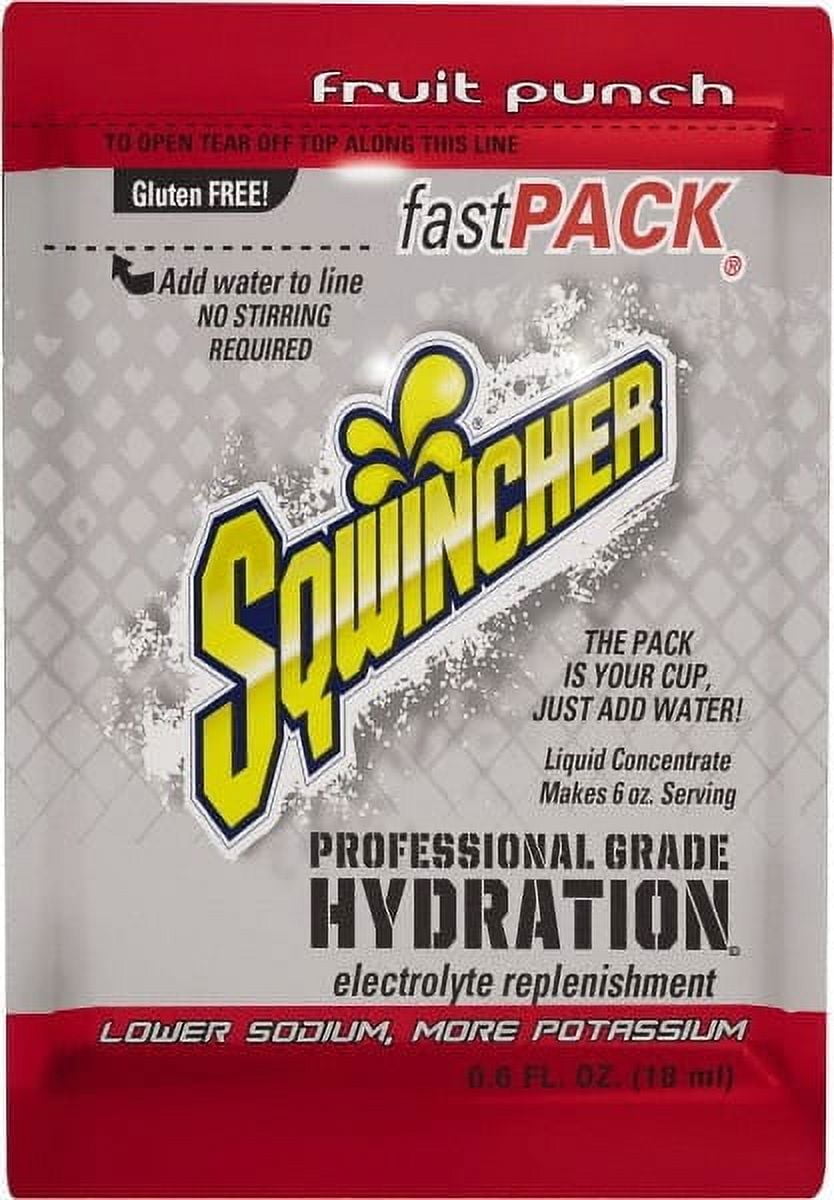 50 Count Sqwincher FastPack FruitPunch Activity Drink Liquid ...