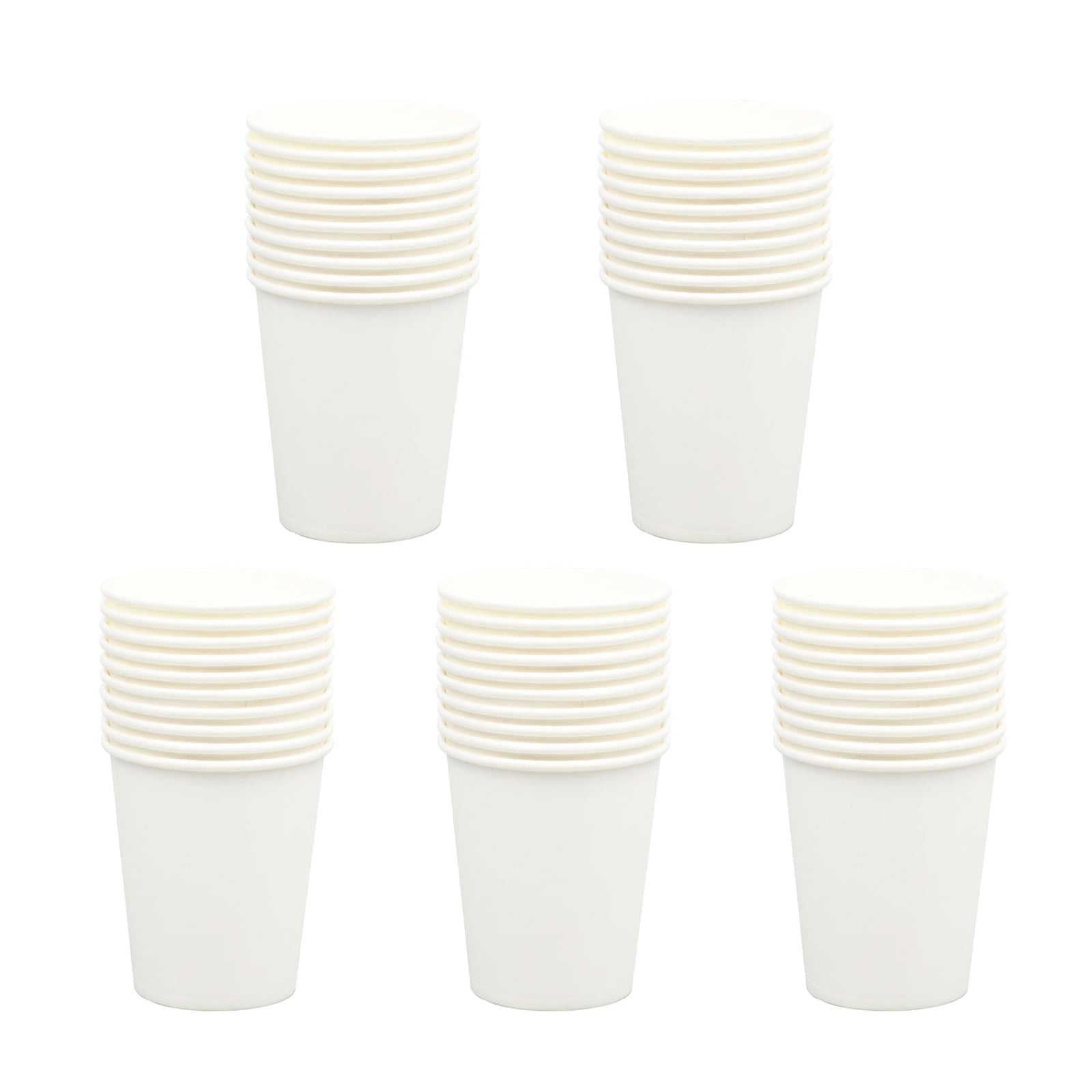 50 Count White Paper Cups Disposable Coffee Cup for Hot Drinks – Sturdy ...
