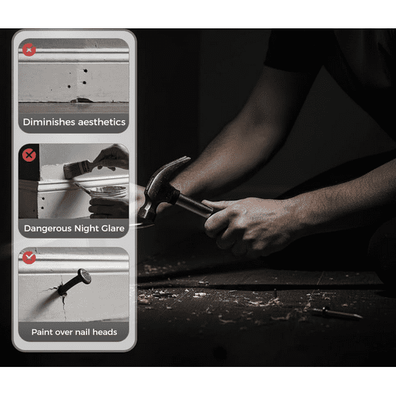 50 Counts New Double Head Skirting Nails with 1 Tool - Invisible ...