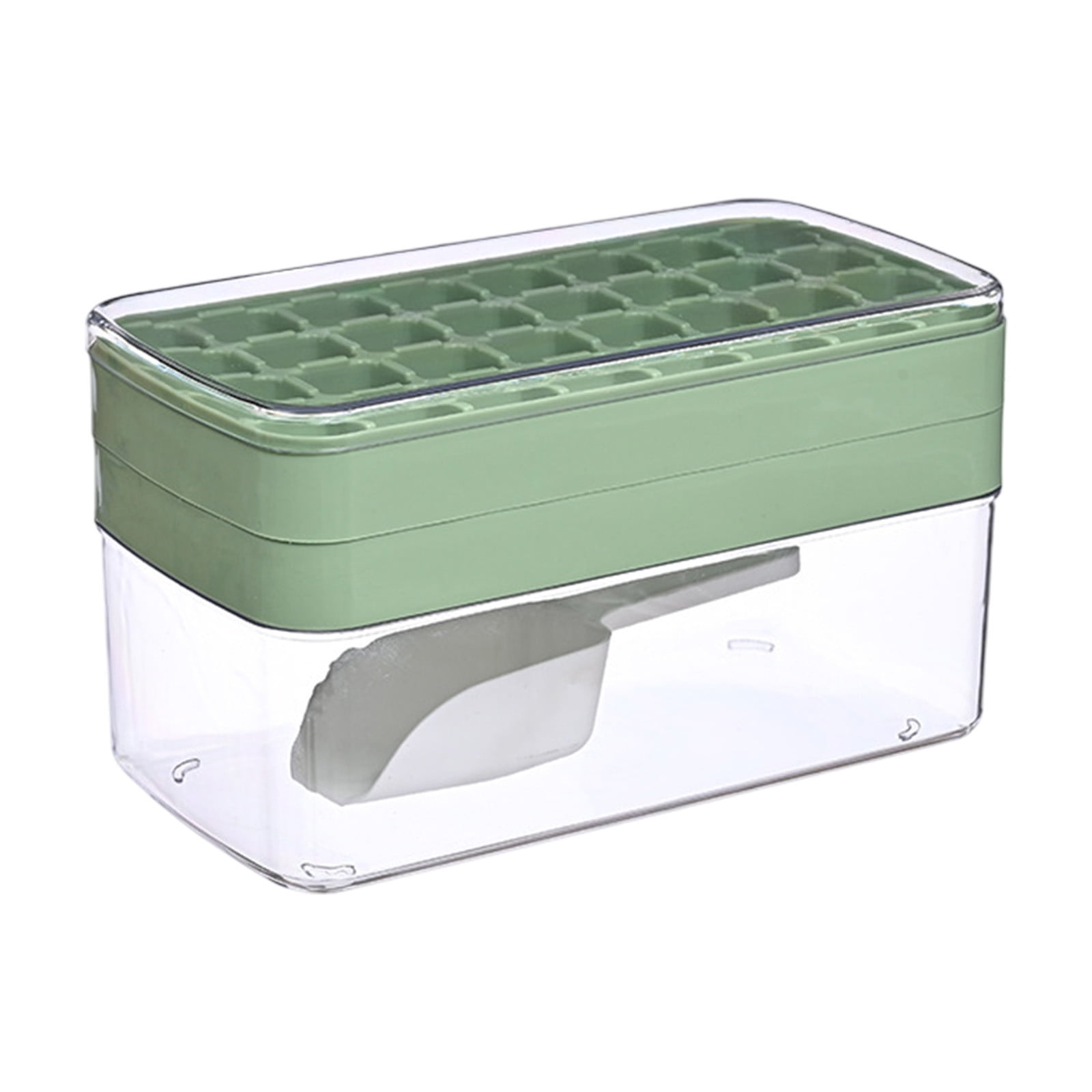 50 Cubes Press-Type Ice Compartment Box Ice Cube Box ,50-Cube Capacity ...