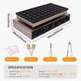 50-Cup Non-Stick Electric Pancake Maker, 1800W Mini Waffle and Muffin ...