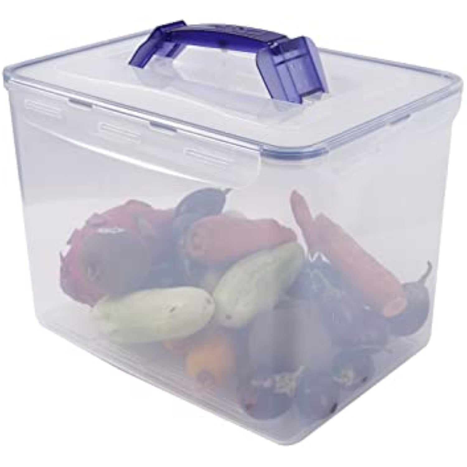 50-Cup Rectangular Container with Handle & Drain Grate - Airtight ...