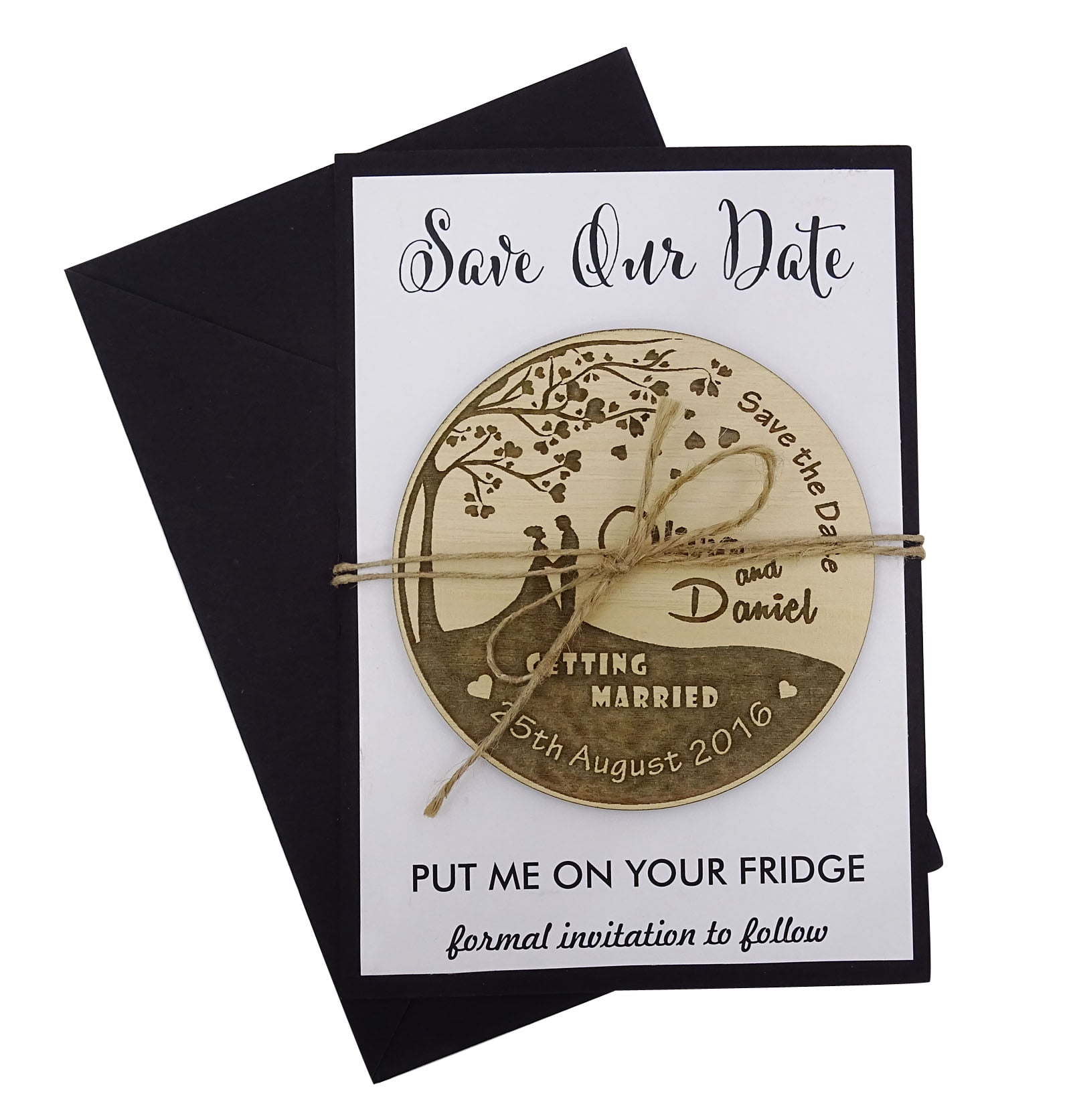 50 Custom Engraved Wooden Magnet Rustic Wedding Save the Date Wooden ...