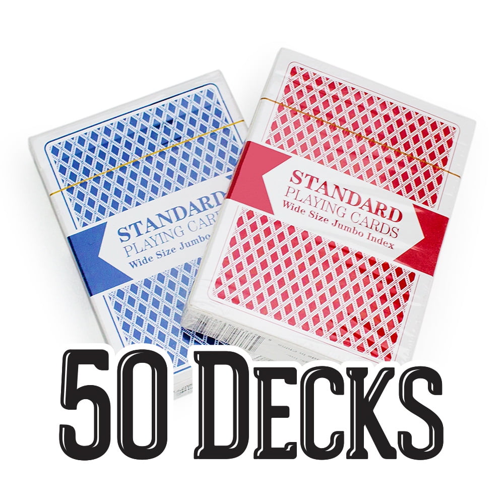 50 Decks Brybelly Playing Cards (Wide Size, Jumbo Index) - Walmart.com