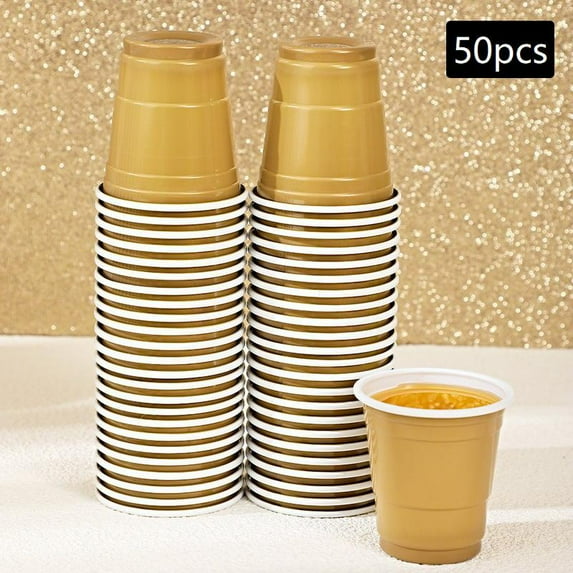 50 Disposable Plastic Cups Festival Beer Beverage Soda Cups Party Game ...