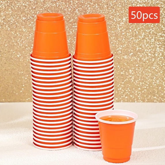 50 Disposable Plastic Cups Festival Beer Beverage Soda Cups Party Game ...
