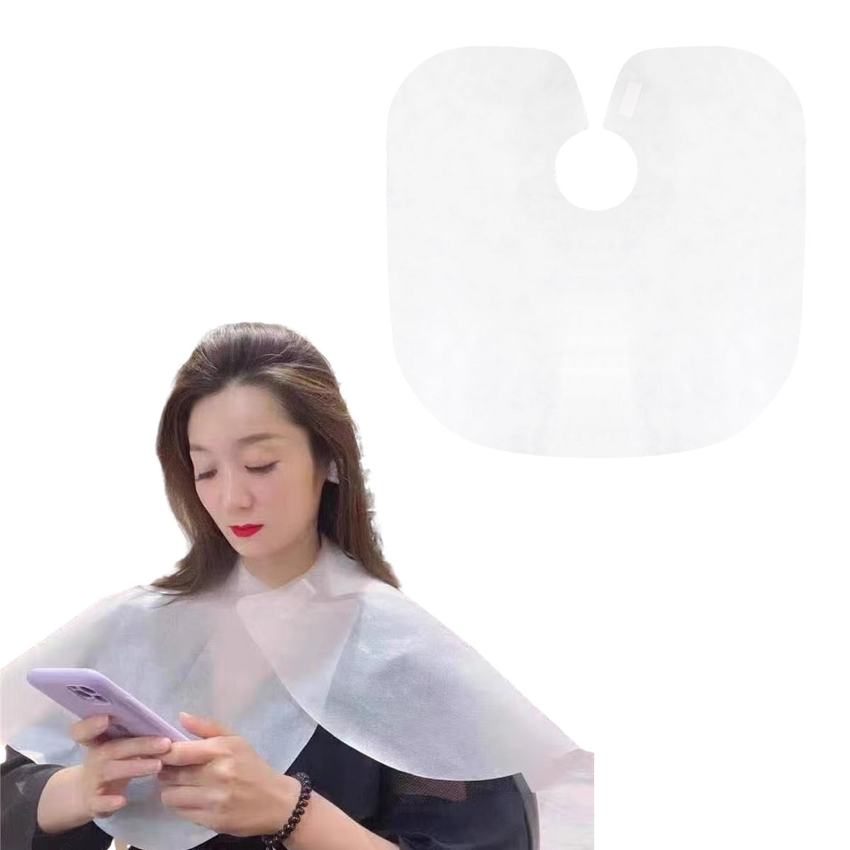 50 Disposable Salon Cape Waterproof Hair Dye Cutting Coloring Apron ...