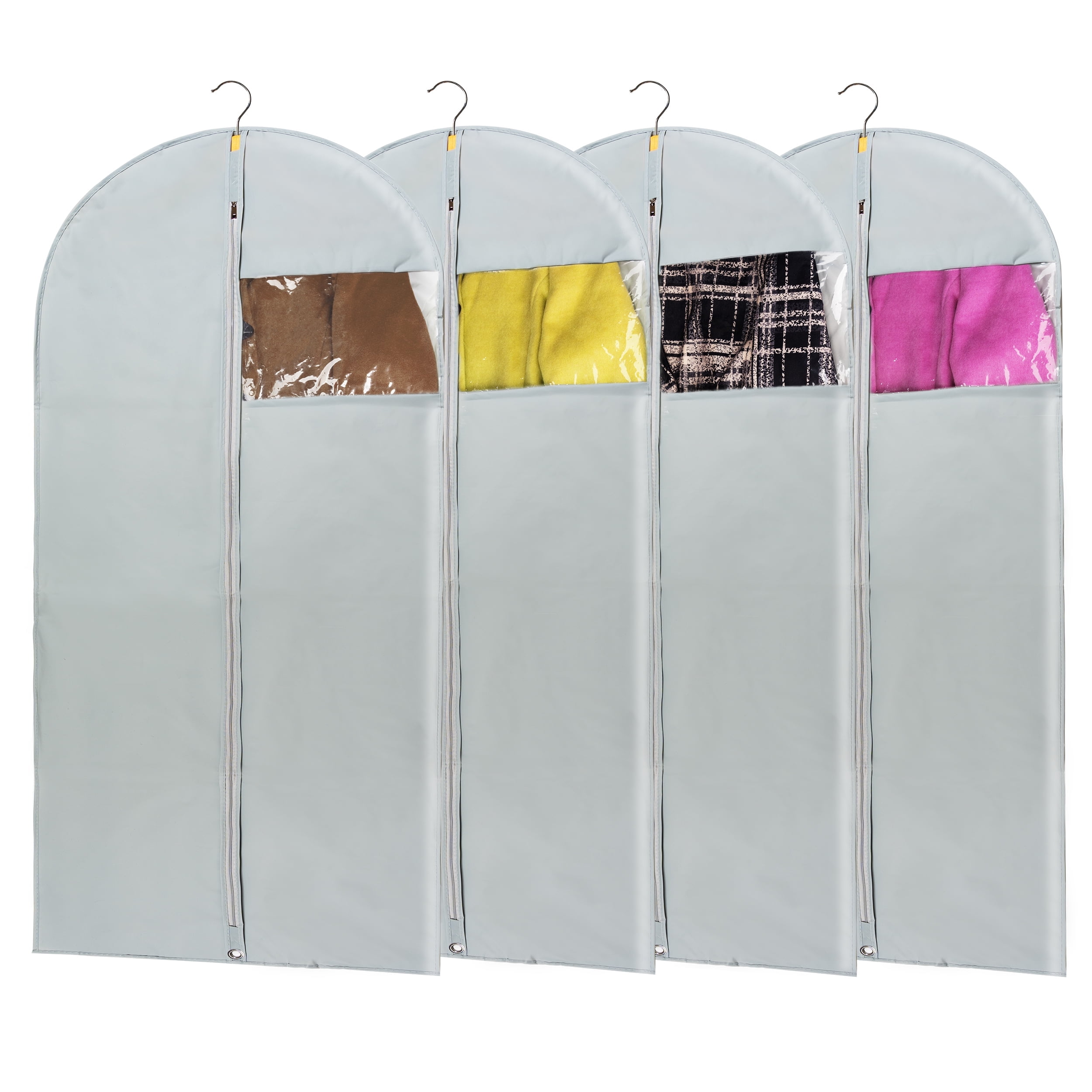 50" Dress Bag with Clear Window - Clothes Cover for Hanging - Foldable ...