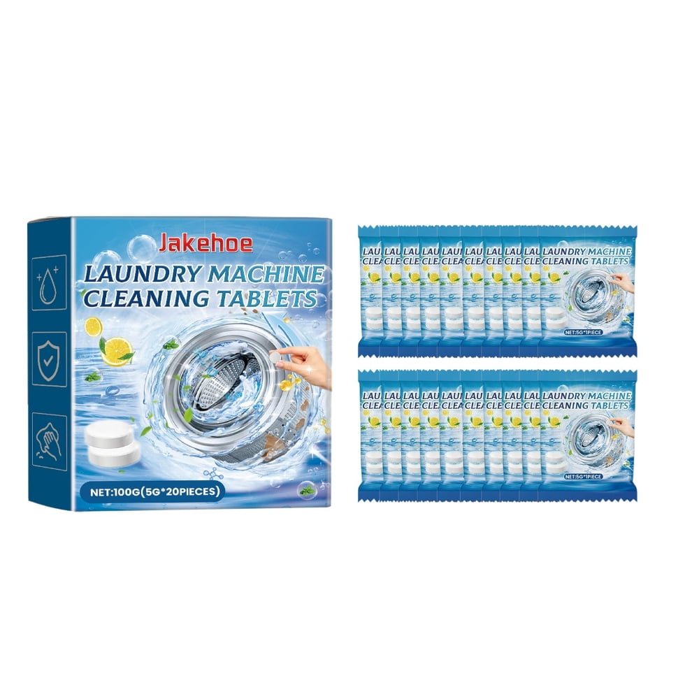 50-Pack Washing Machine Cleaner Tablets Effervescent Detergent for Odor ...