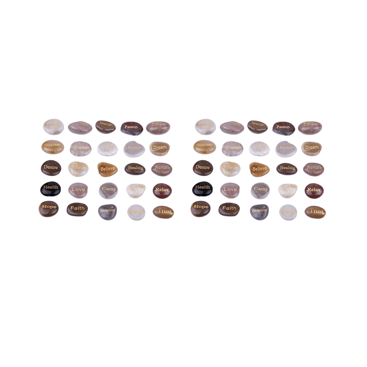 50 Engraved Inspirational Stones with Words of Encouragement for Worry ...