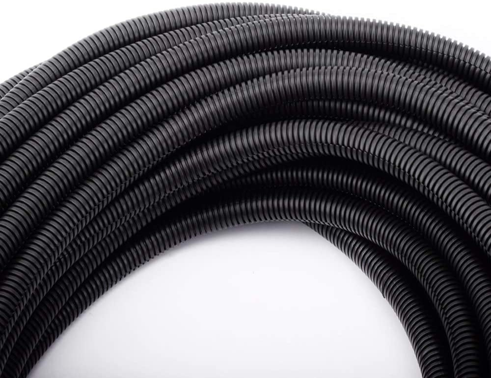 50 FT 1/2” Wire Loom Split Tubing Auto Wire Conduit Flexible Cover ...