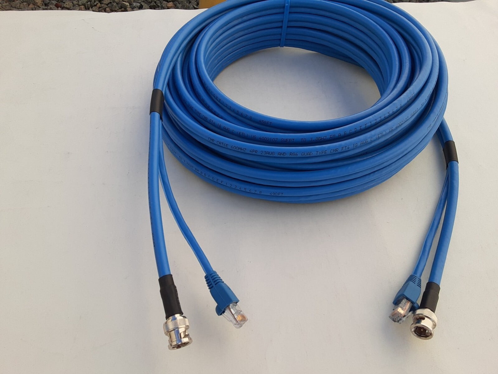 50 FT 3G HD-SDI RG6/CAT6 Ethernet- COMBO Cable Siamese Cable - Walmart.com