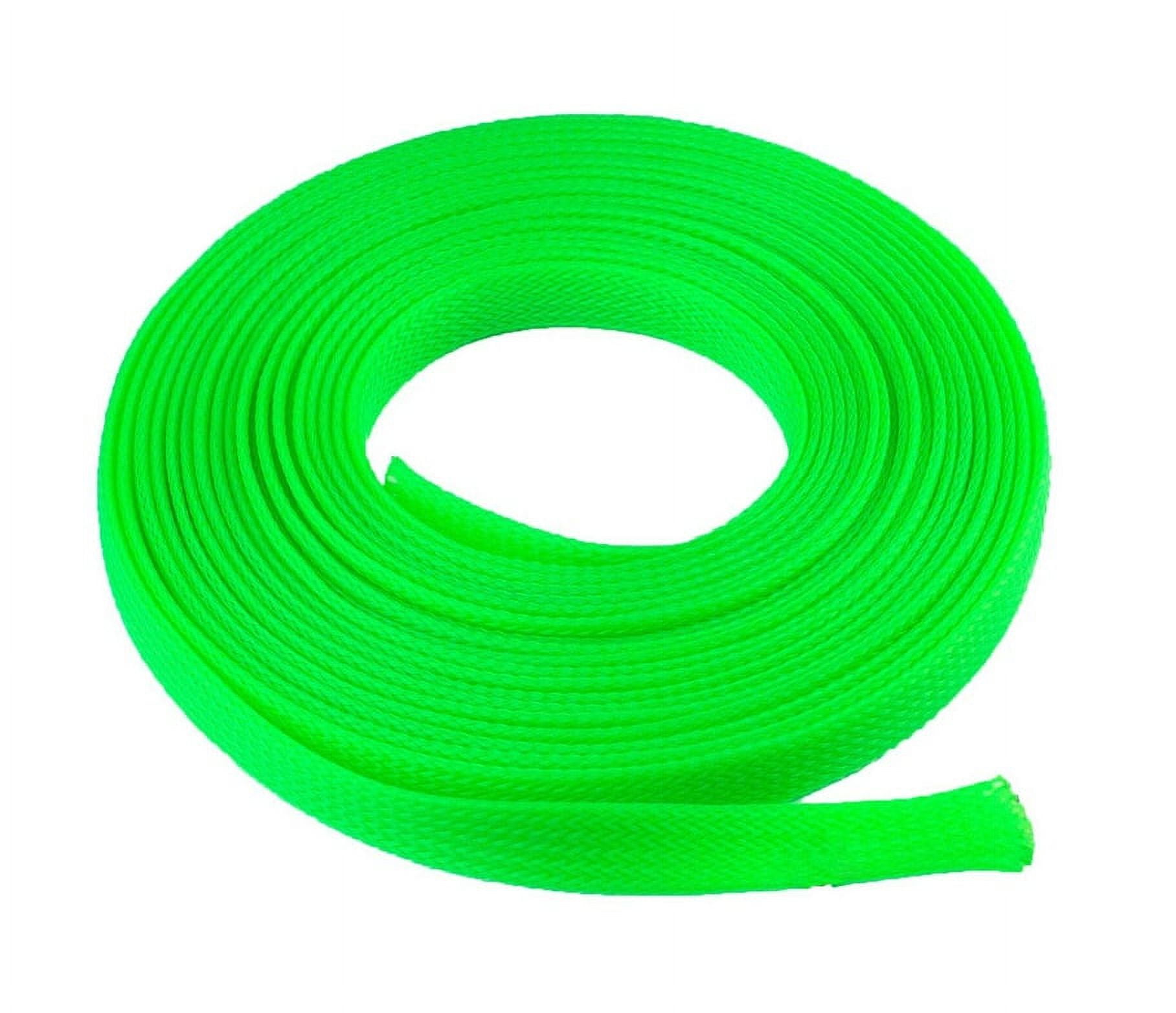 50 FT. 5/8" Green Expandable Wire Cable Sleeving Sheathing Braided Loom ...