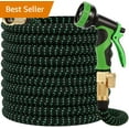 50 FT Expandable Garden Hose - Flexible Water Hose with 10 Spray Nozzle ...