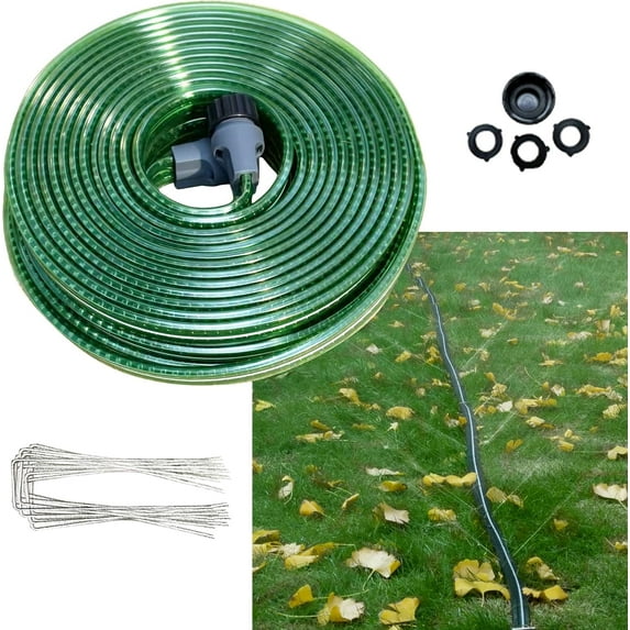 50 FT Flat Sprinkler Hose for Lawn Watering Garden Soaker Hose with ...