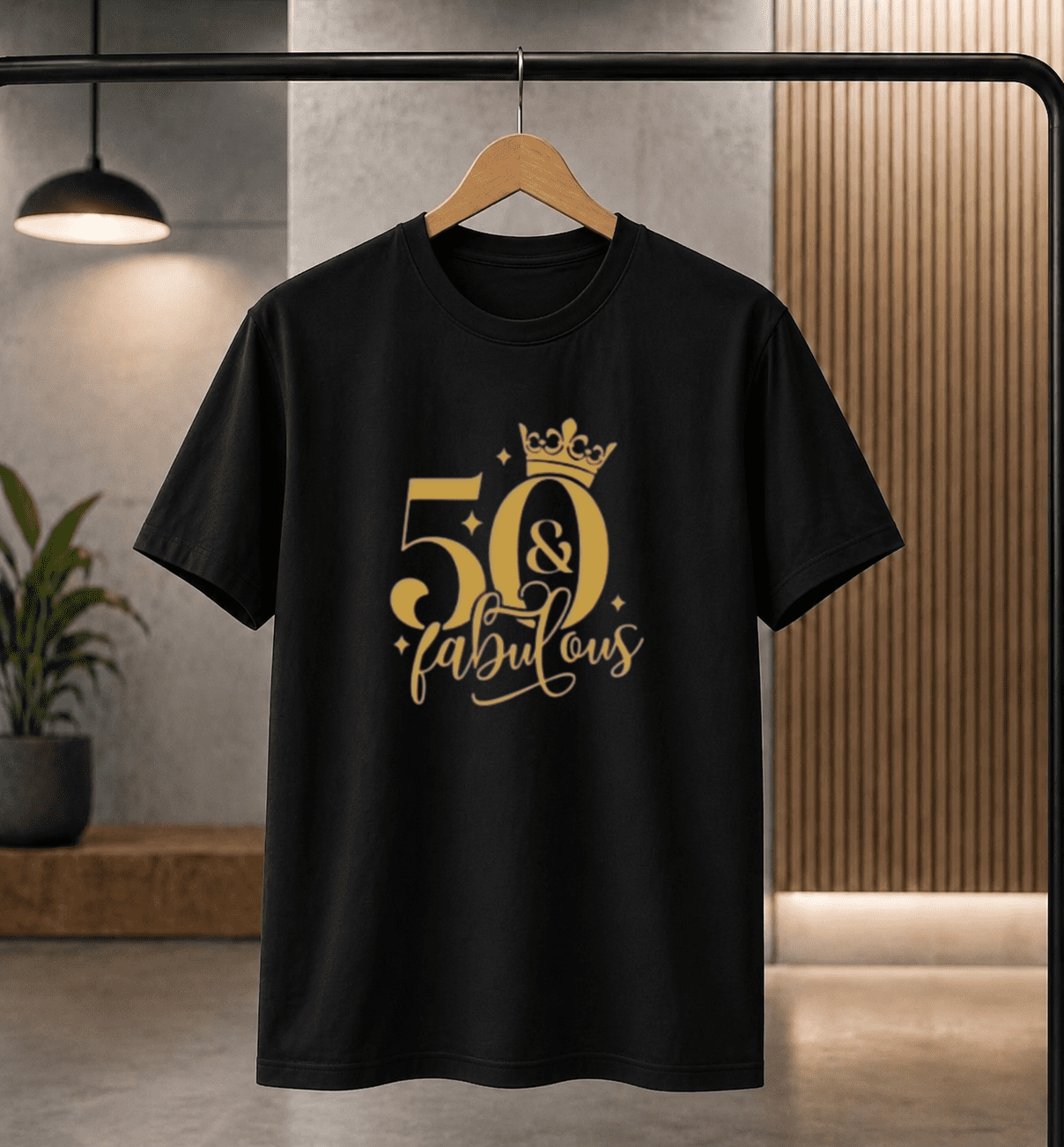50 & Fabulous 50th Birthday Crown T-shirt, for men & women, S-5XL ...
