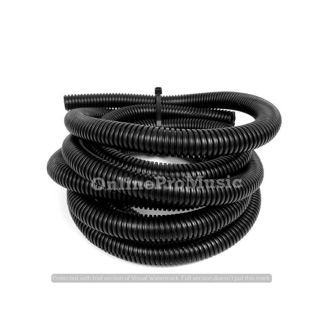 50' Feet 1/4" Black Split Loom Wire Flexible Tubing Wire Cover ...