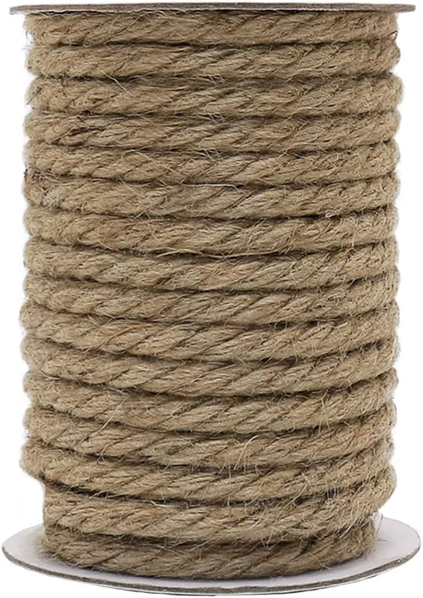 50 Feet 10mm Jute Rope, Natural Heavy Duty Twine for Crafts, Cat ...