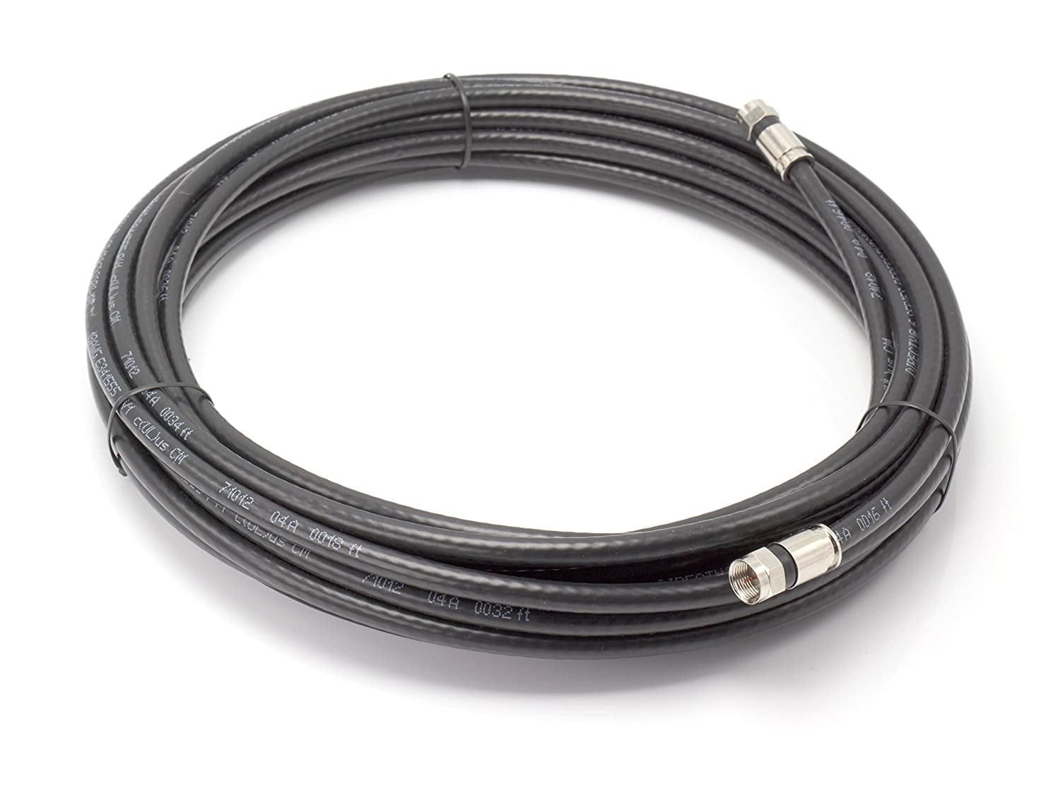 50' Feet Black : Solid Copper Center Conductor, Made in the USA : RG6 ...