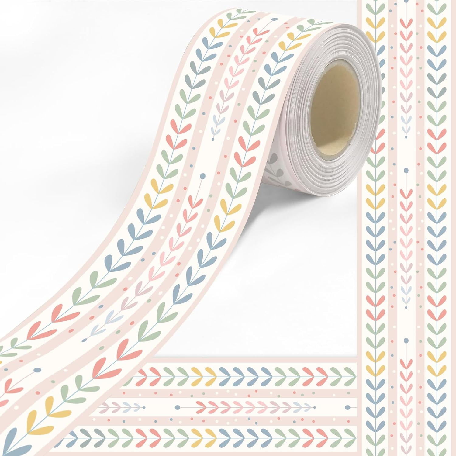 50 Feet Boho Classroom Decorations, Pastel Bulletin Board Border, Boho ...