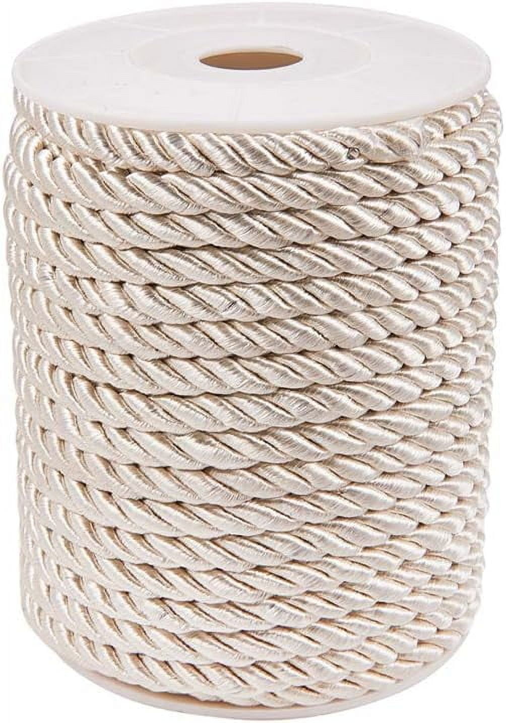 50 Feet Craft Nylon Rope 5mm 3 Ply Twisted Decor Trim Cord Multipurpose ...