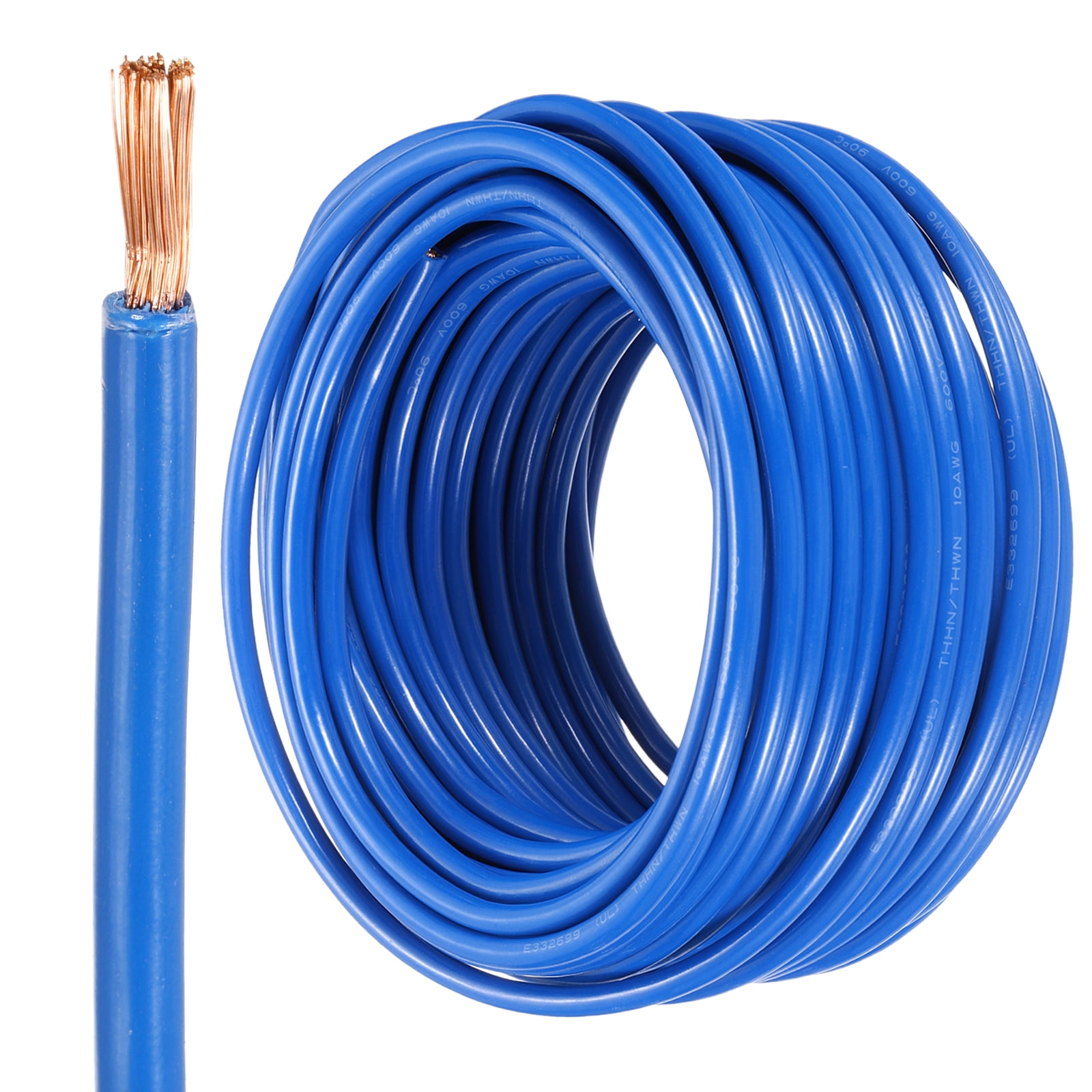 50 Feet Electrical Wire Insulated Stranded Copper 10 AWG Hook Up Wire ...