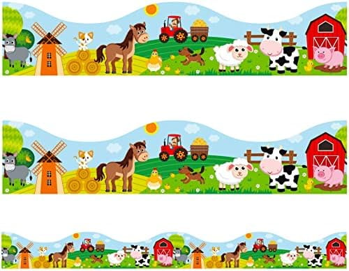 50 Feet Farm Animal Bulletin Board Borders Classroom Borders Chalkboard ...