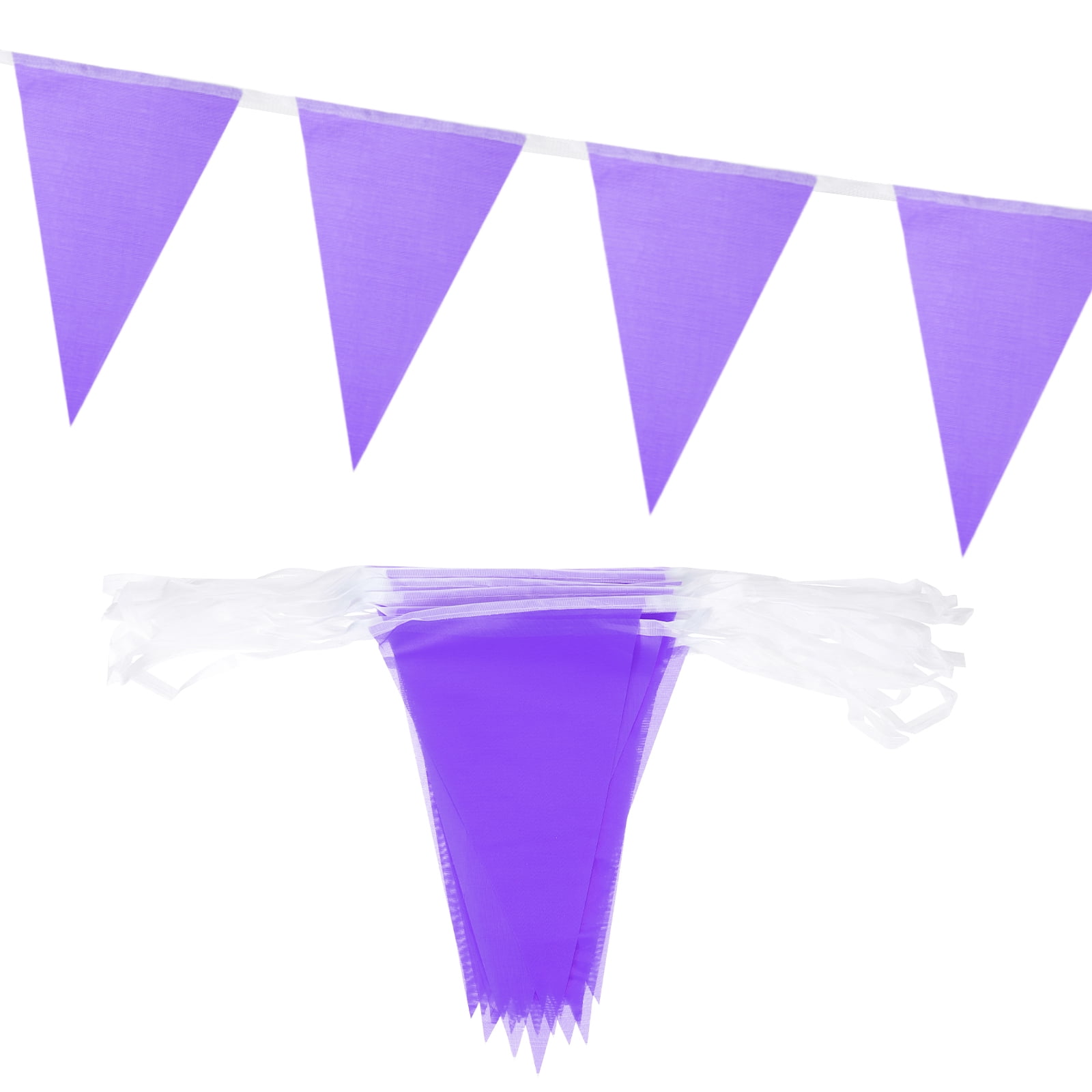 50 Feet Purple Pennant Banner Flags String Triangle Hanging Triangle ...
