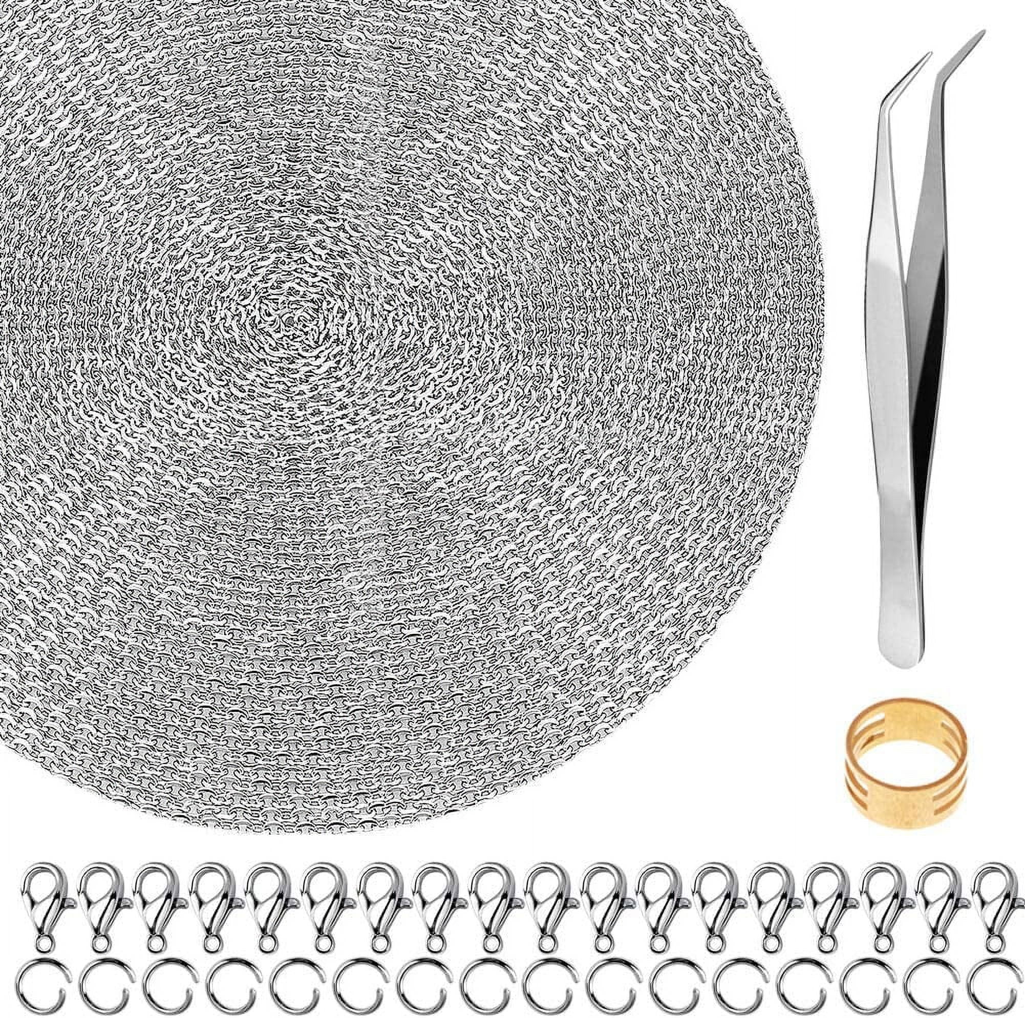 50 Feet Stainless Steel Chains for Jewelry Making, Jewelry Chain Bulk ...