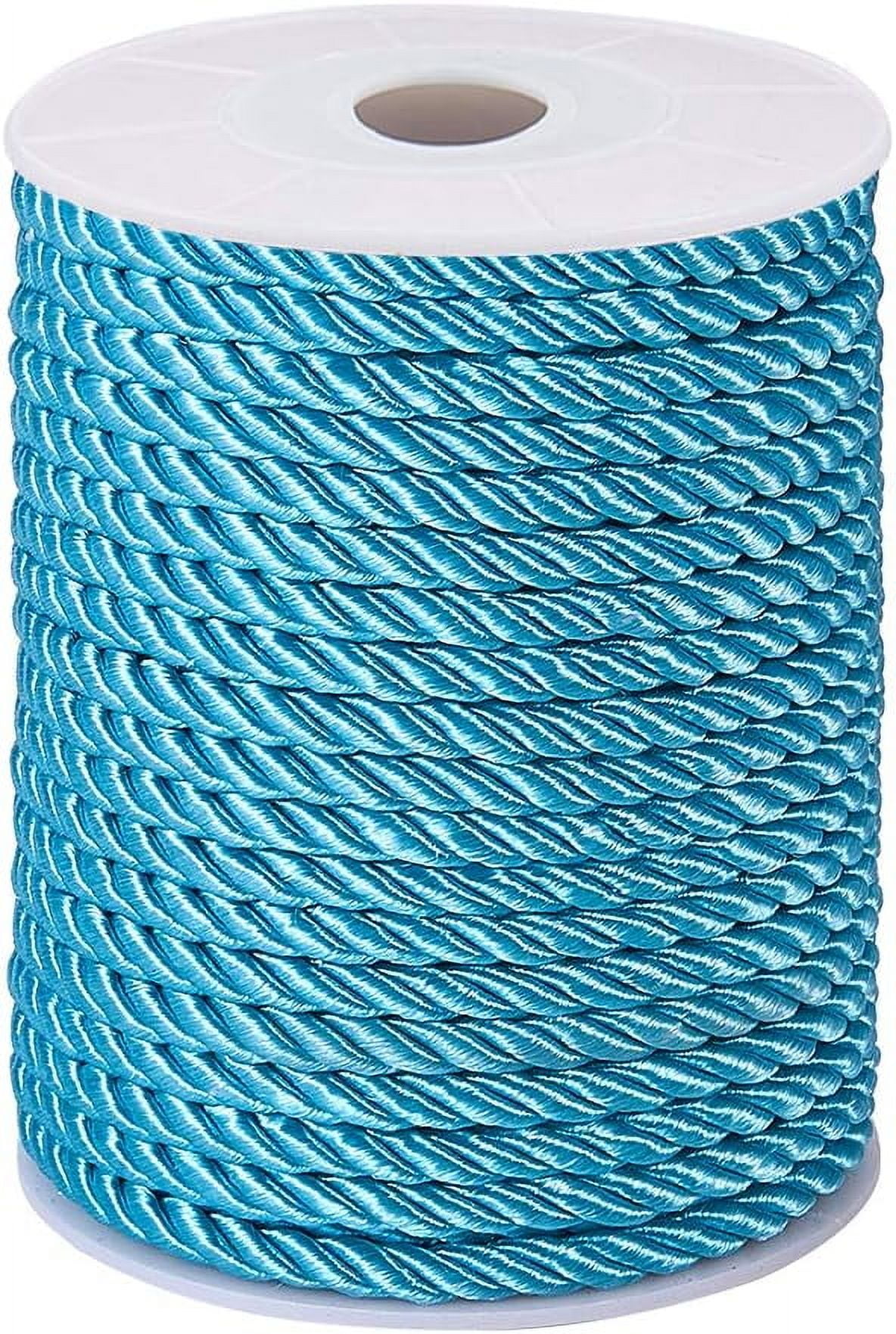 50 Feet Twisted Cord Rope Craft Nylon Rope 5mm 3 Strand Multipurpose ...
