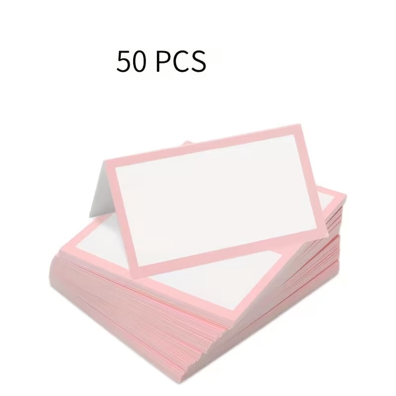 50 Folding Venue Cards - Essential Food Labels for Weddings, Buffets ...