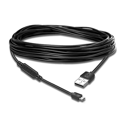 50-Foot(15M) Power Extension Cable, Compatible with Wyze Cam/Wyze Cam ...