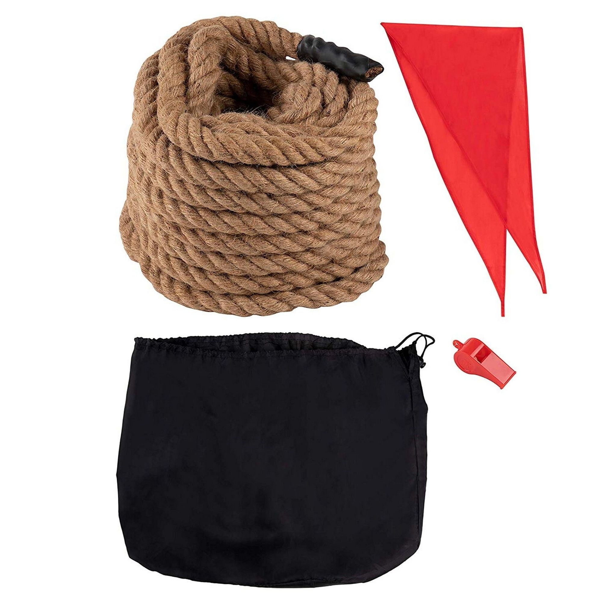 50 Foot Tug of War Rope with Flag for Outdoor Games, Field Day, Summer ...